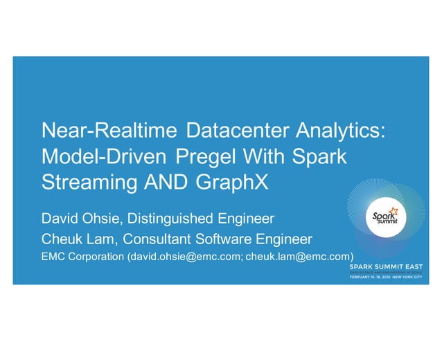 Implementing Near-Realtime Datacenter Health Analytics using Model-driven Vertex-centric ...