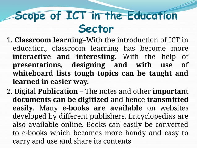 Presentation on SCOPE OF ICT IN EDUCATION.pptx