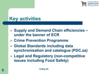 Scorecard ECR Europe Forum '05. Use the ECR scorecard to benchmark and ...