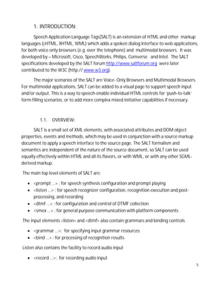Speech Application Language Tags (SALT) | PDF