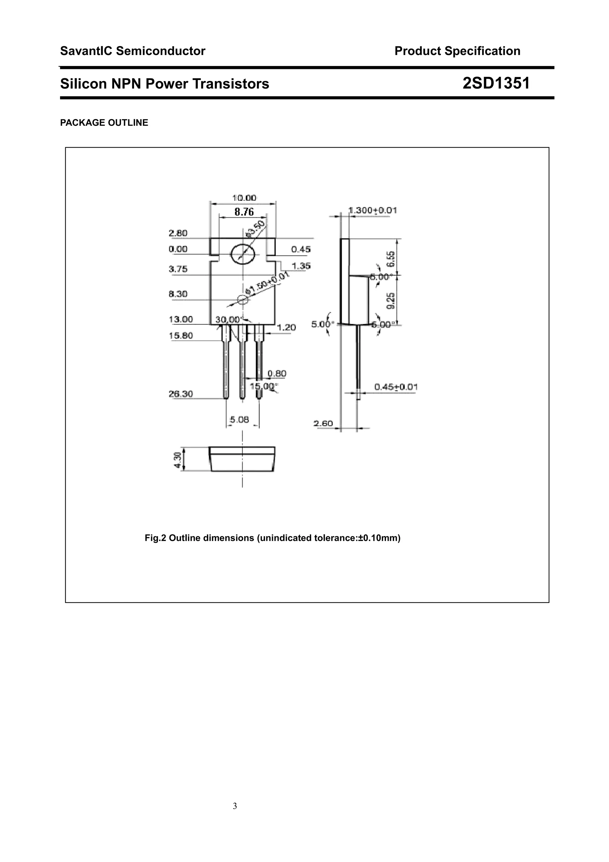 2sd 1351 datasheet | PDF