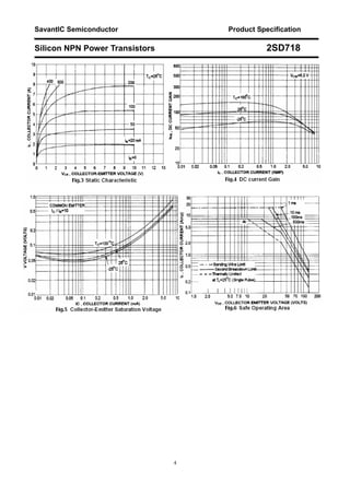 Original NPN Transistor 2SD718 D718 8A 120V TO-3P New KEC | PDF