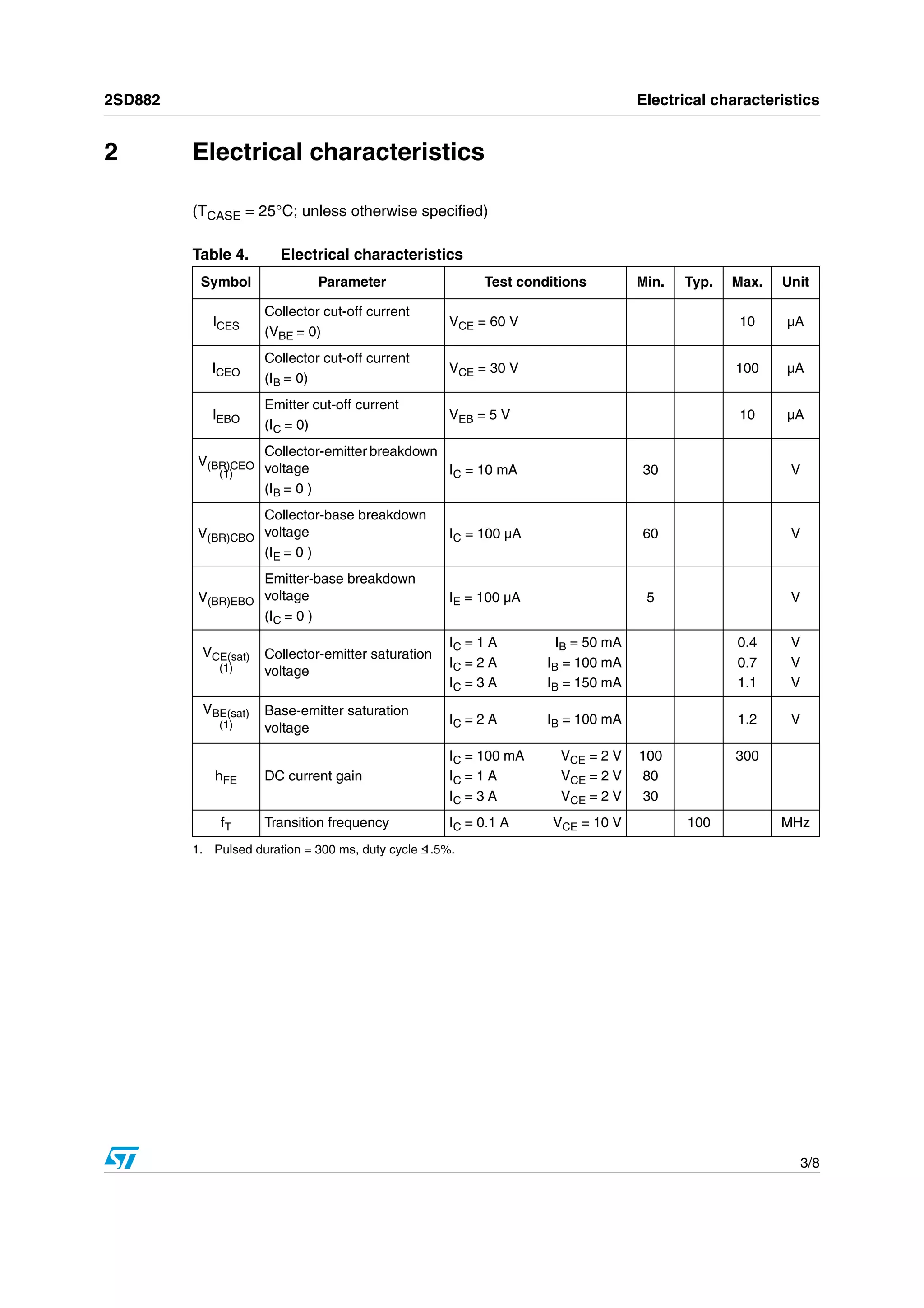 Original Transistor NPN D882 2SD882 3A 40V TO-126 New | PDF