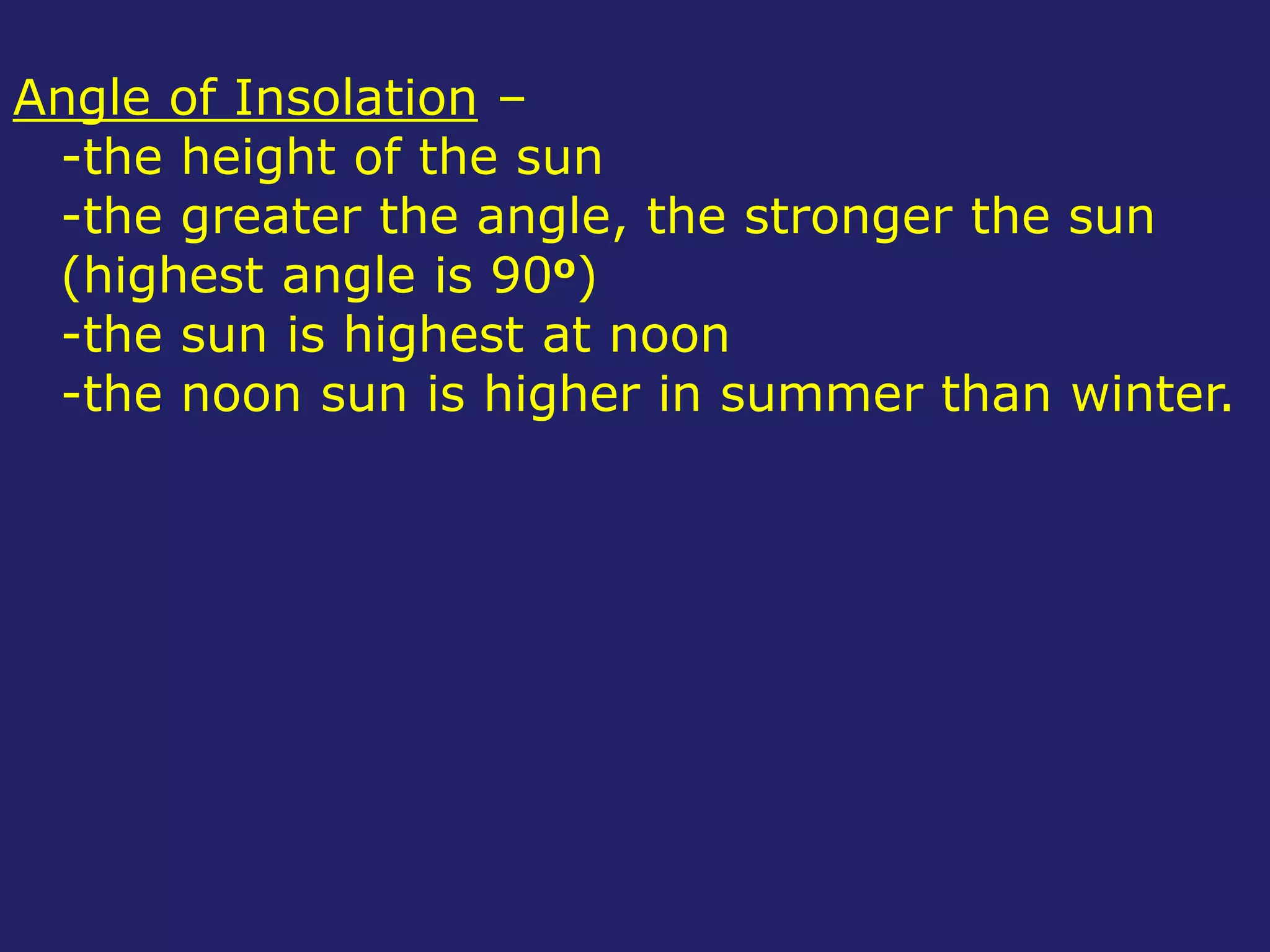 seasons and insolation presentation | PPTX