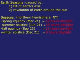 seasons and insolation presentation | PPTX