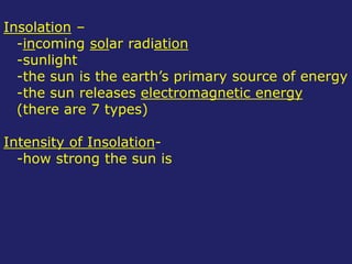 seasons and insolation presentation | PPTX