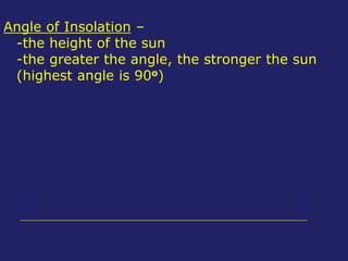 seasons and insolation presentation | PPTX