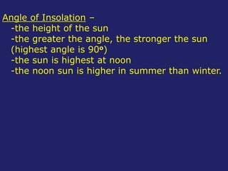 seasons and insolation presentation | PPTX