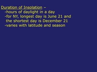 seasons and insolation presentation | PPTX