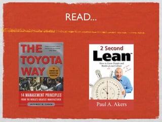 TAG Luncheon: Lean: FastCap Style | PPT