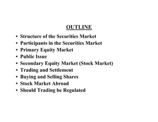 2 Security Market Session Ii & Iii | PPT