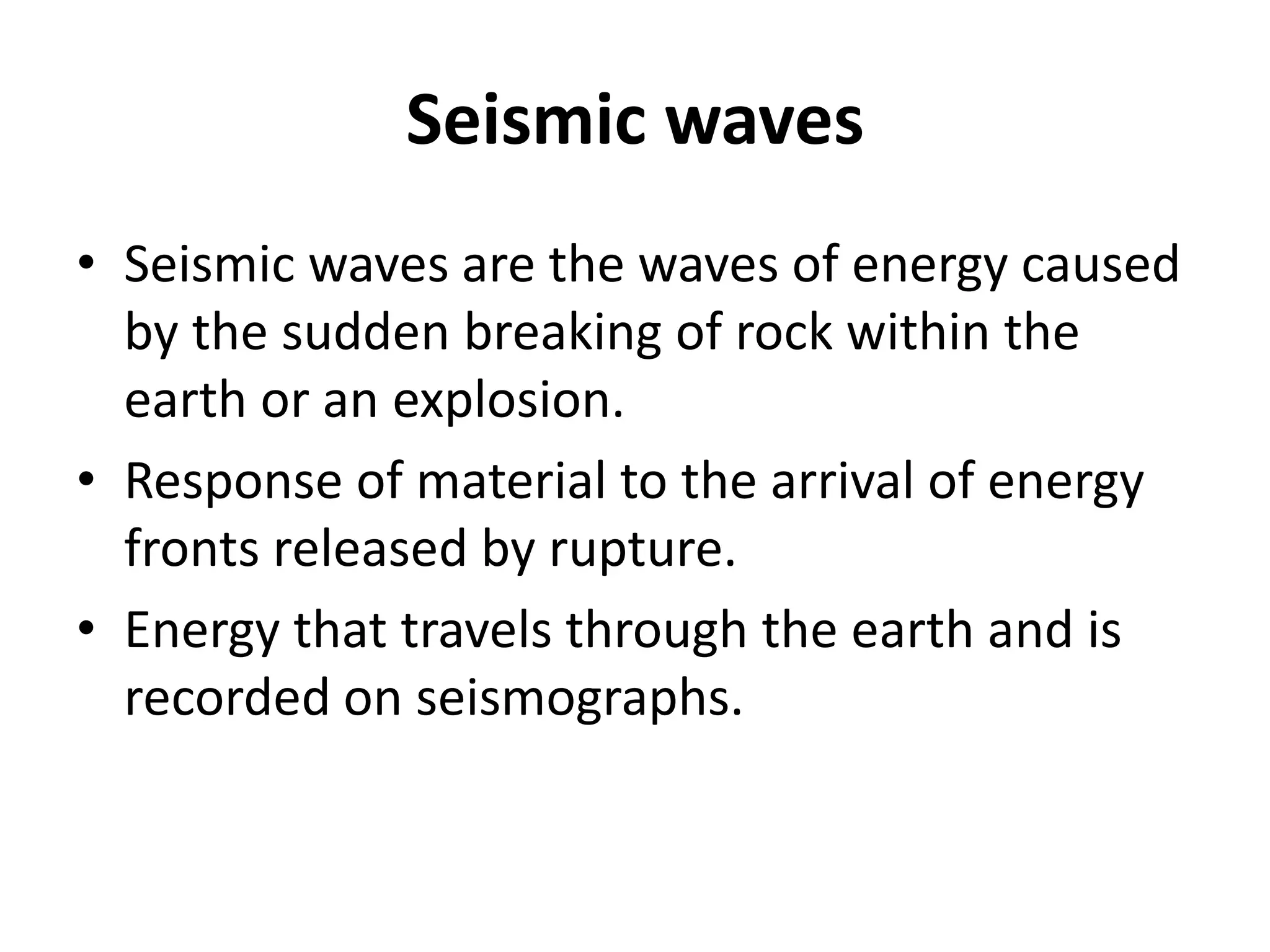 Seismic waves | PPTX