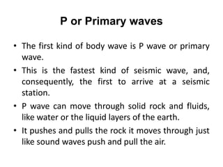 Seismic waves | PPTX