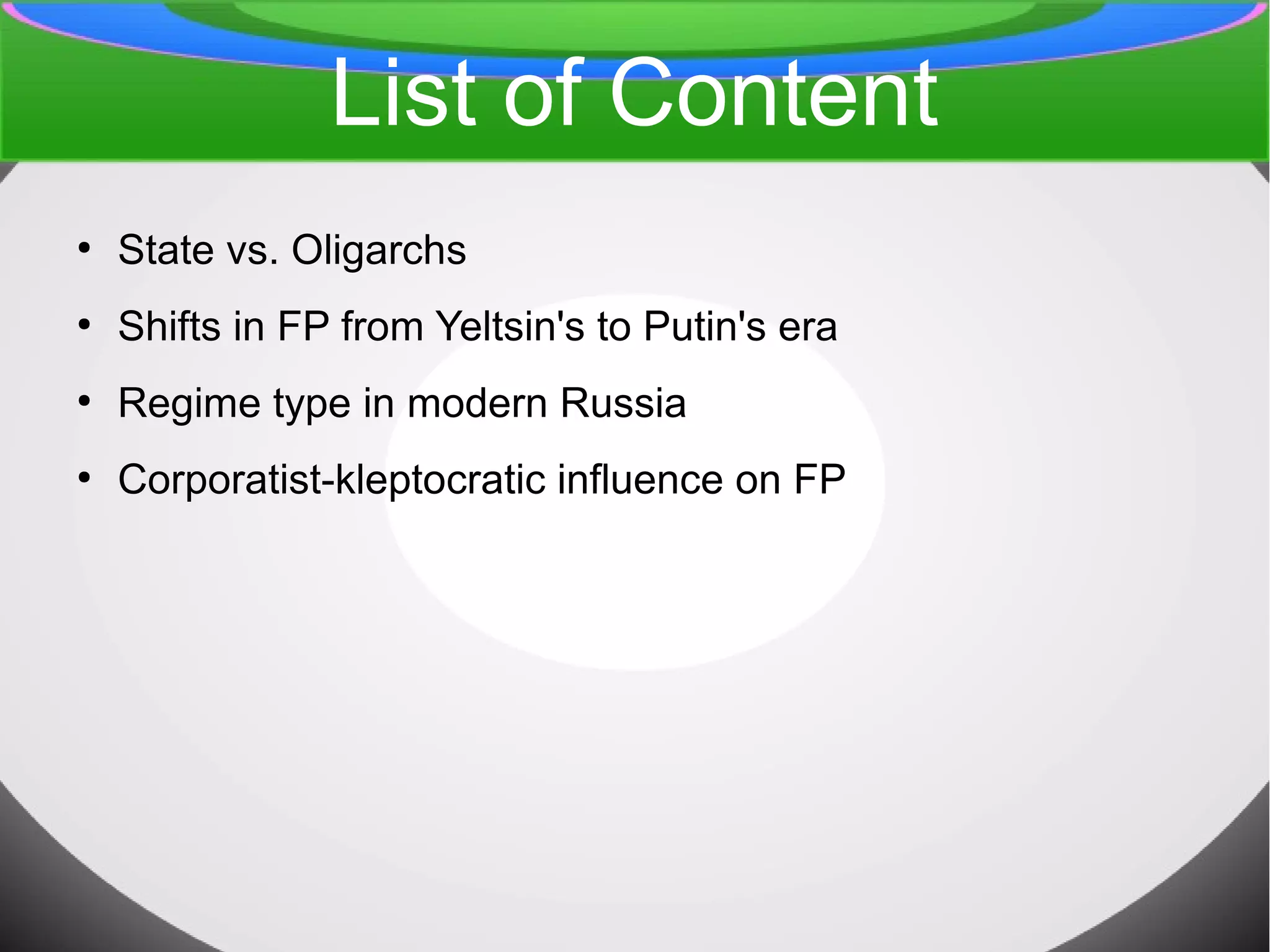 Russian Foreign Policy during Yeltsin and Putin. Comparative analysis | PPT