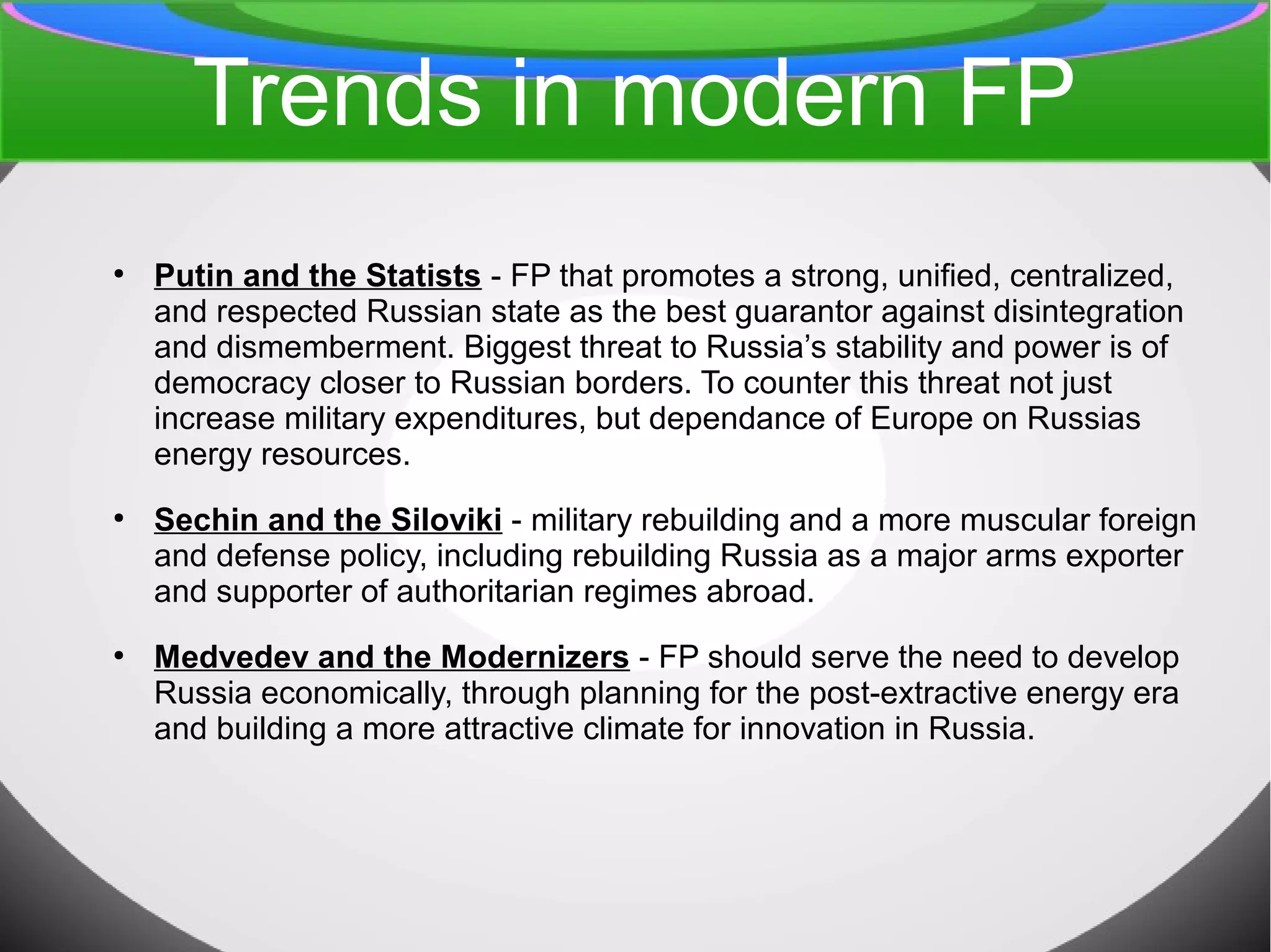 Russian Foreign Policy during Yeltsin and Putin. Comparative analysis | PPT
