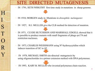 Site directed mutagenesis | PPTX