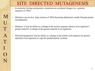 Site directed mutagenesis | PPTX