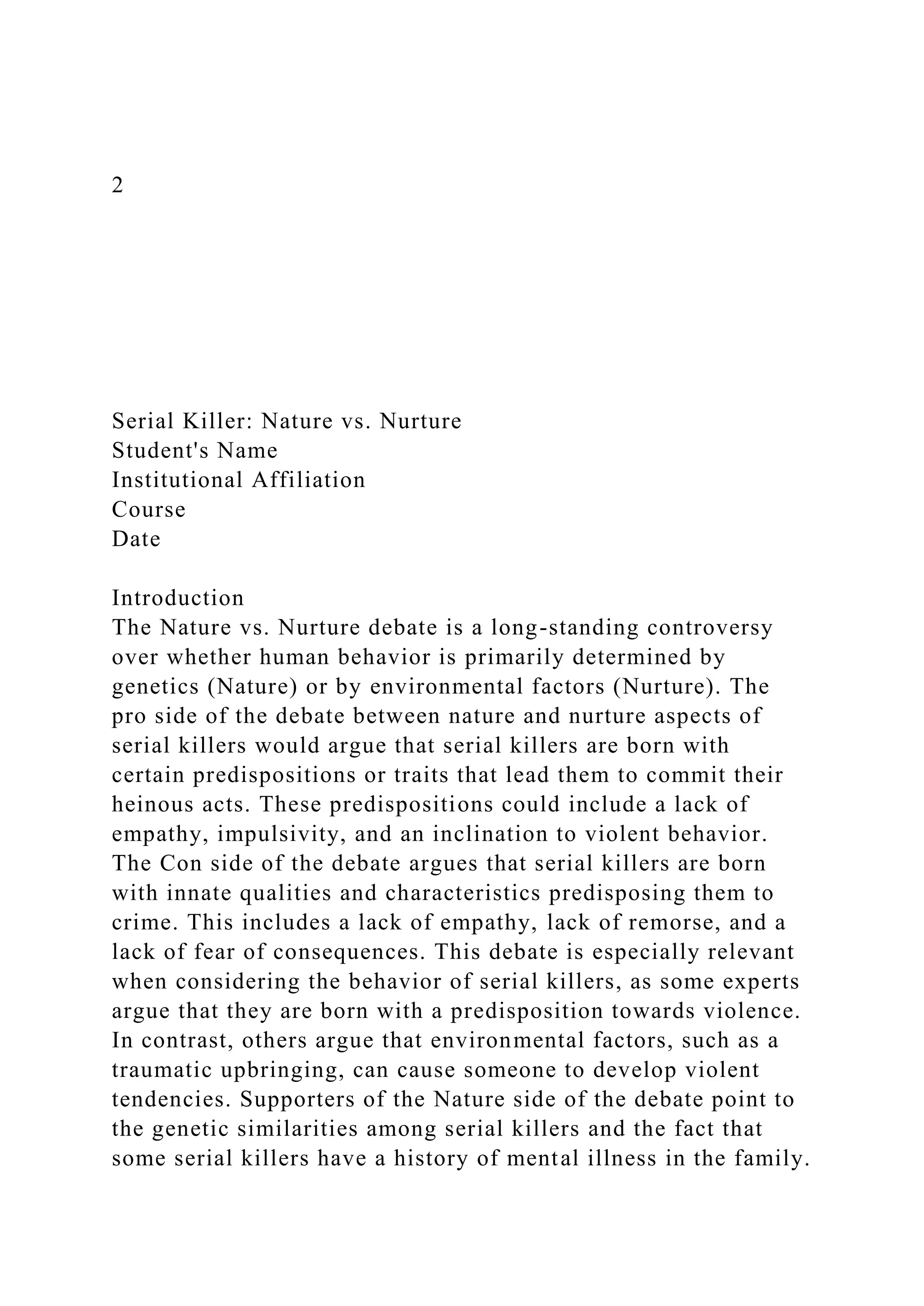 2Serial Killer Nature vs. NurtureStudents Name.docx