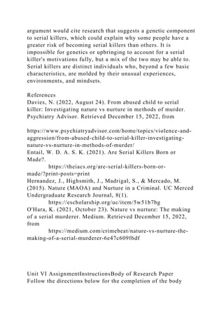 2Serial Killer Nature vs. NurtureStudents Name.docx