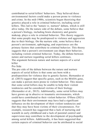 2Serial Killer Nature vs. NurtureStudents Name.docx