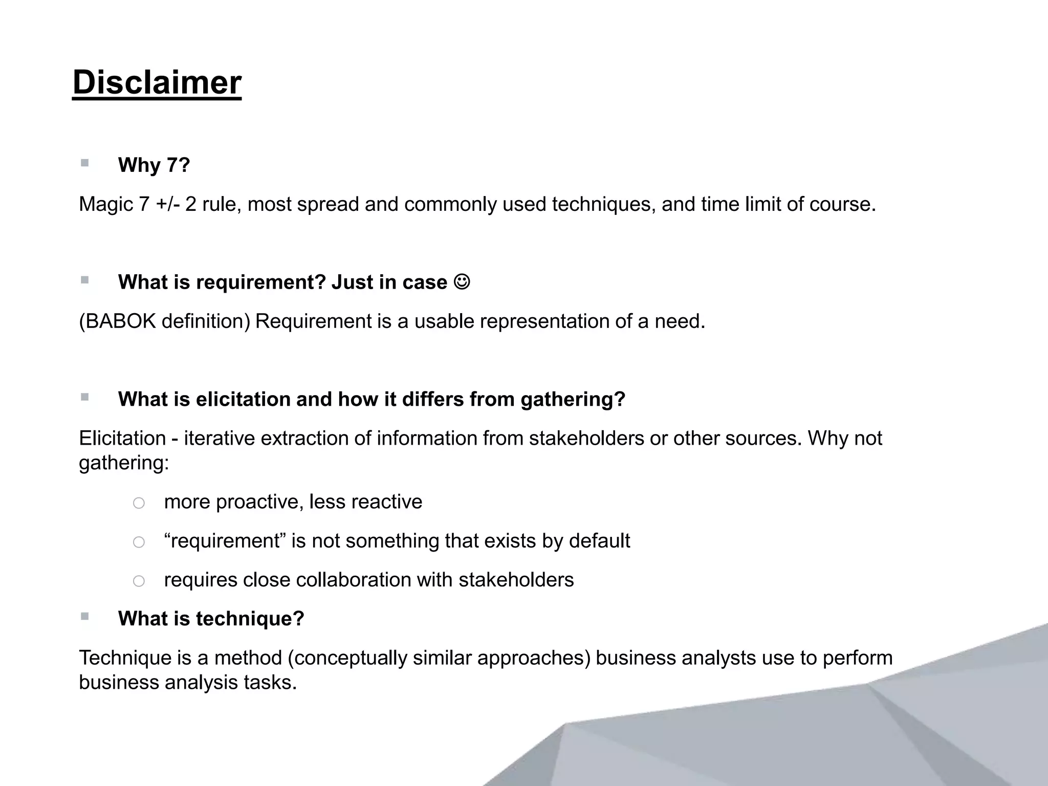 Vadim Tsapok:” Seven requirements elicitation techniques: real-life ...