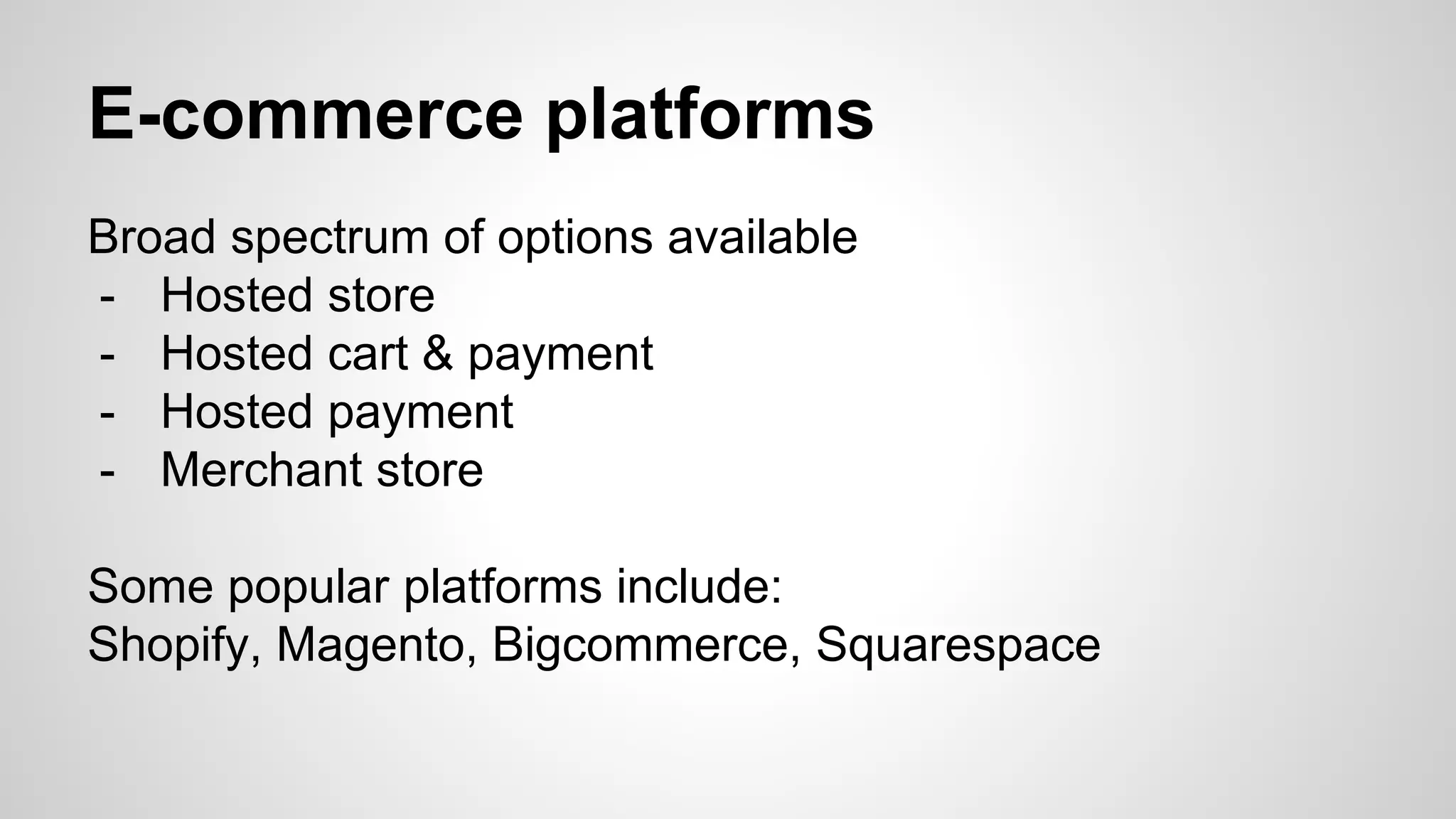 E commerce overview | PPT