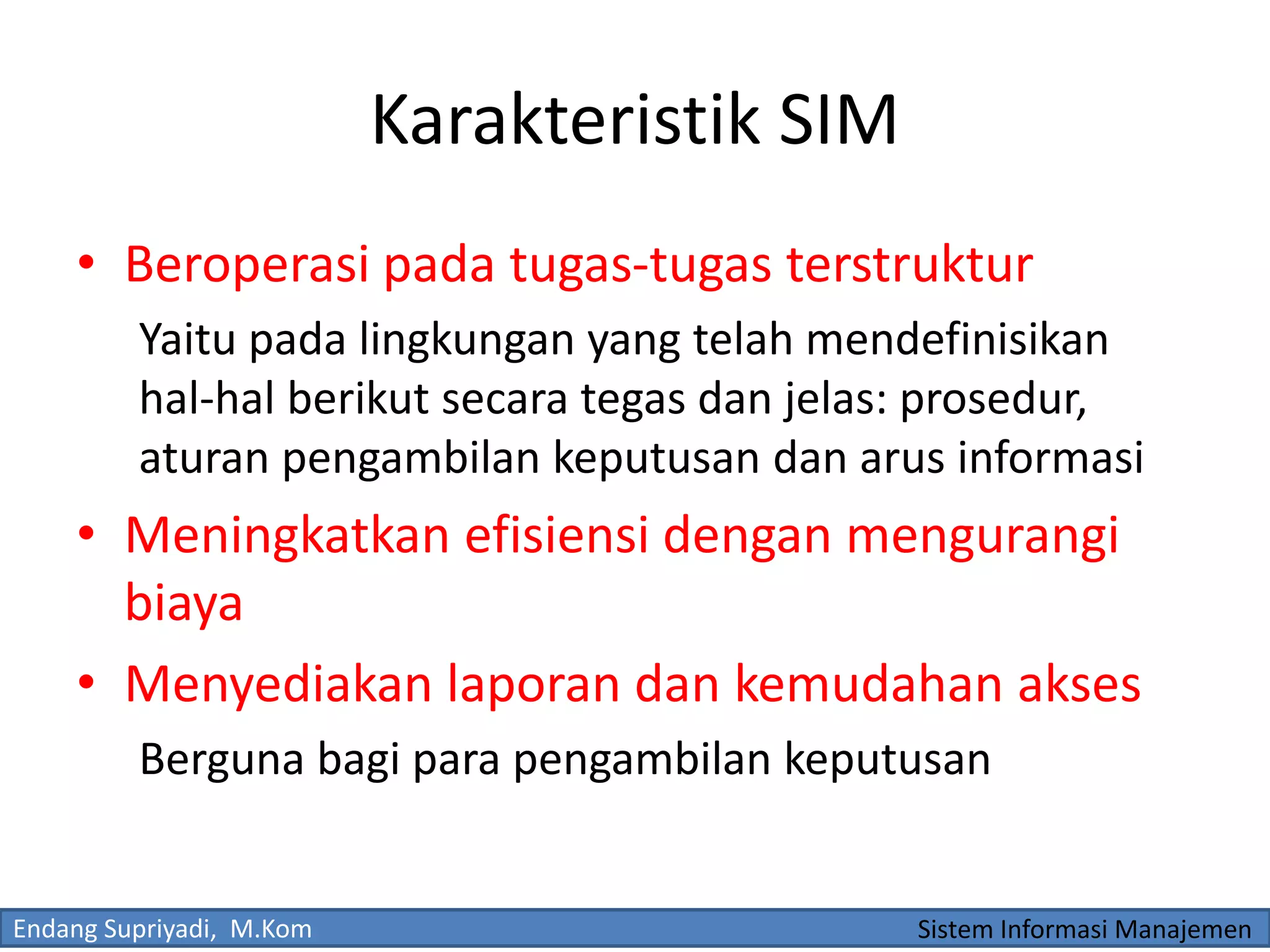 Konsep SIM ( sistem informasi manajemen) | PPTX