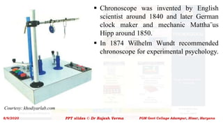 Chronoscope (Simple reaction time) | PPTX