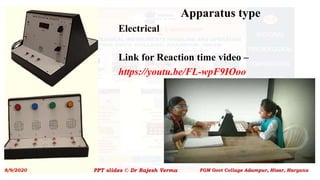 Chronoscope (Simple reaction time) | PPTX