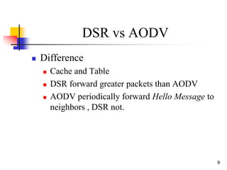 2 simulation in aodv and dsr | PDF | Computer Networking | Computing