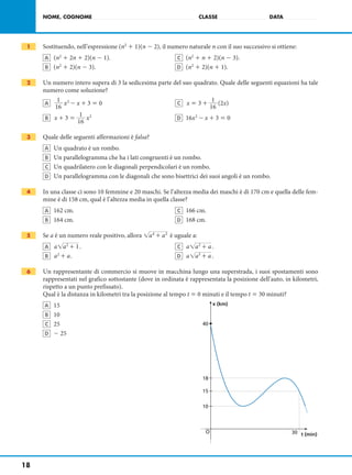 2° simulazione invalsi matematica seconda superiore zanichelli | PDF