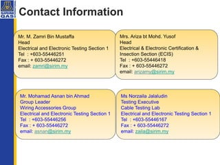 SIRIM Testing and Certification on Electrical Cable Testing | PDF
