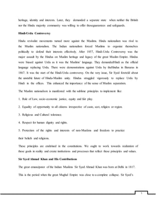 2 sir syed ahmad khan and his contributions | DOCX