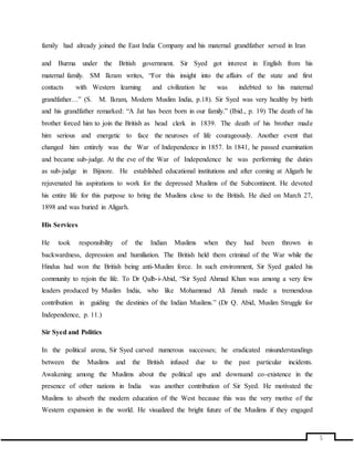 2 sir syed ahmad khan and his contributions | DOCX