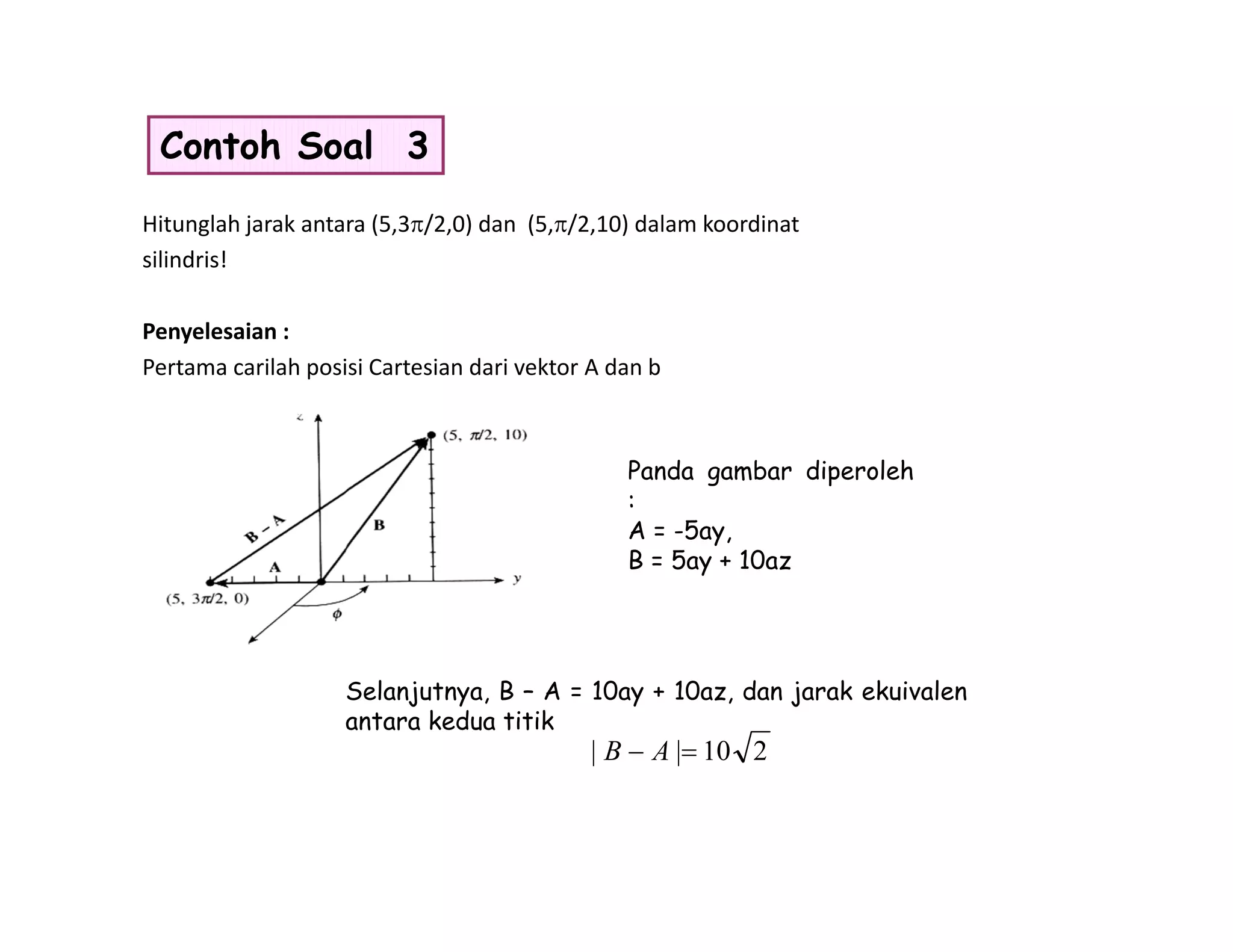 sistem koordinat vektor (kartesian, silindris, bola) | PDF
