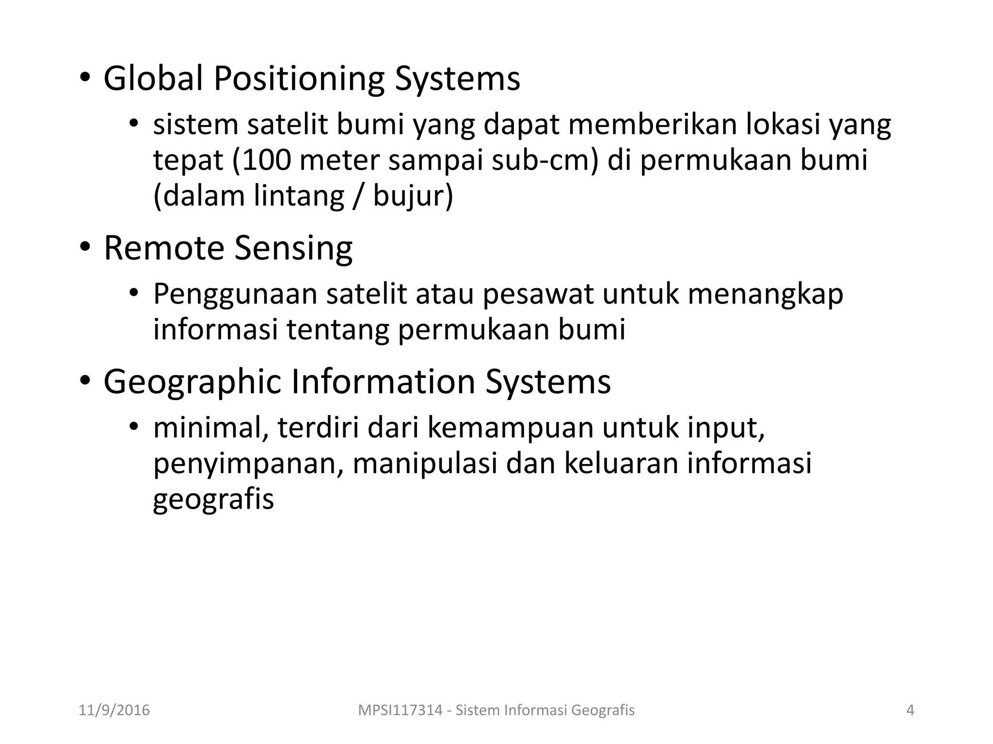 Sistem Informasi Geografis | PDF