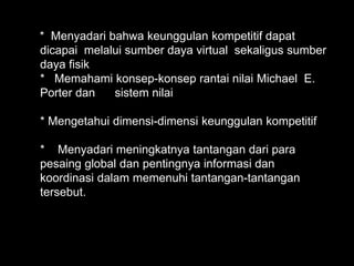 2 sistem informasi untuk keunggulan kompetitif | PPTX
