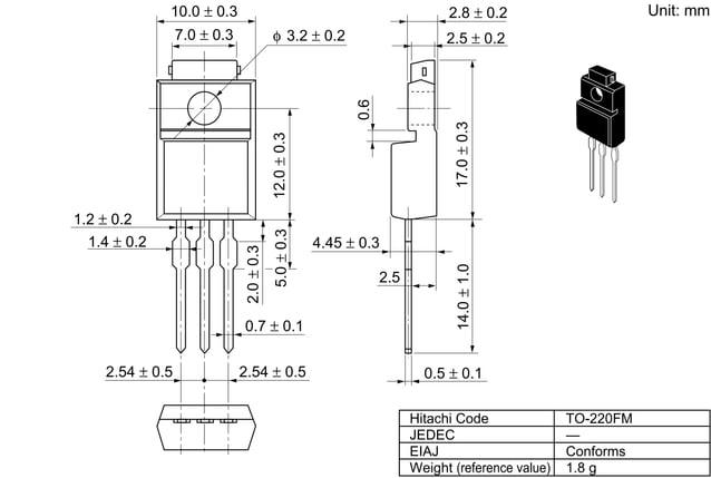 Original N-Channel Mosfet 2SK2202 K2202 2202 7A 120V TO-220F New ...
