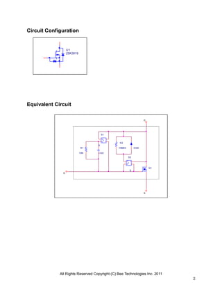 SPICE MODEL of 2SK3019 (Professional+BDP Model) in SPICE PARK | PDF