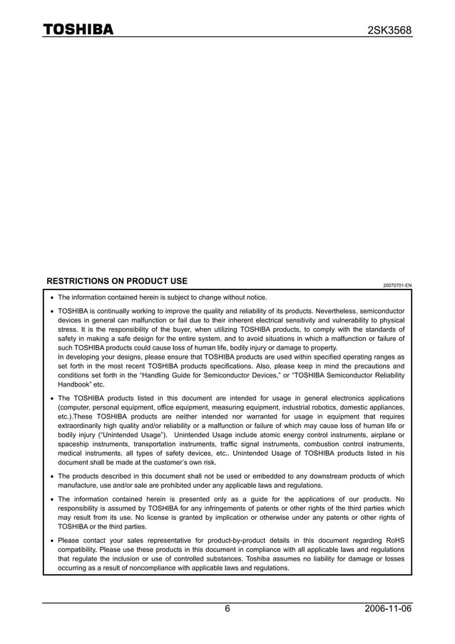 Original N-CHANNEL MOSFET 2SK3568 K3568 12A 500V TO-220F New Toshiba | PDF