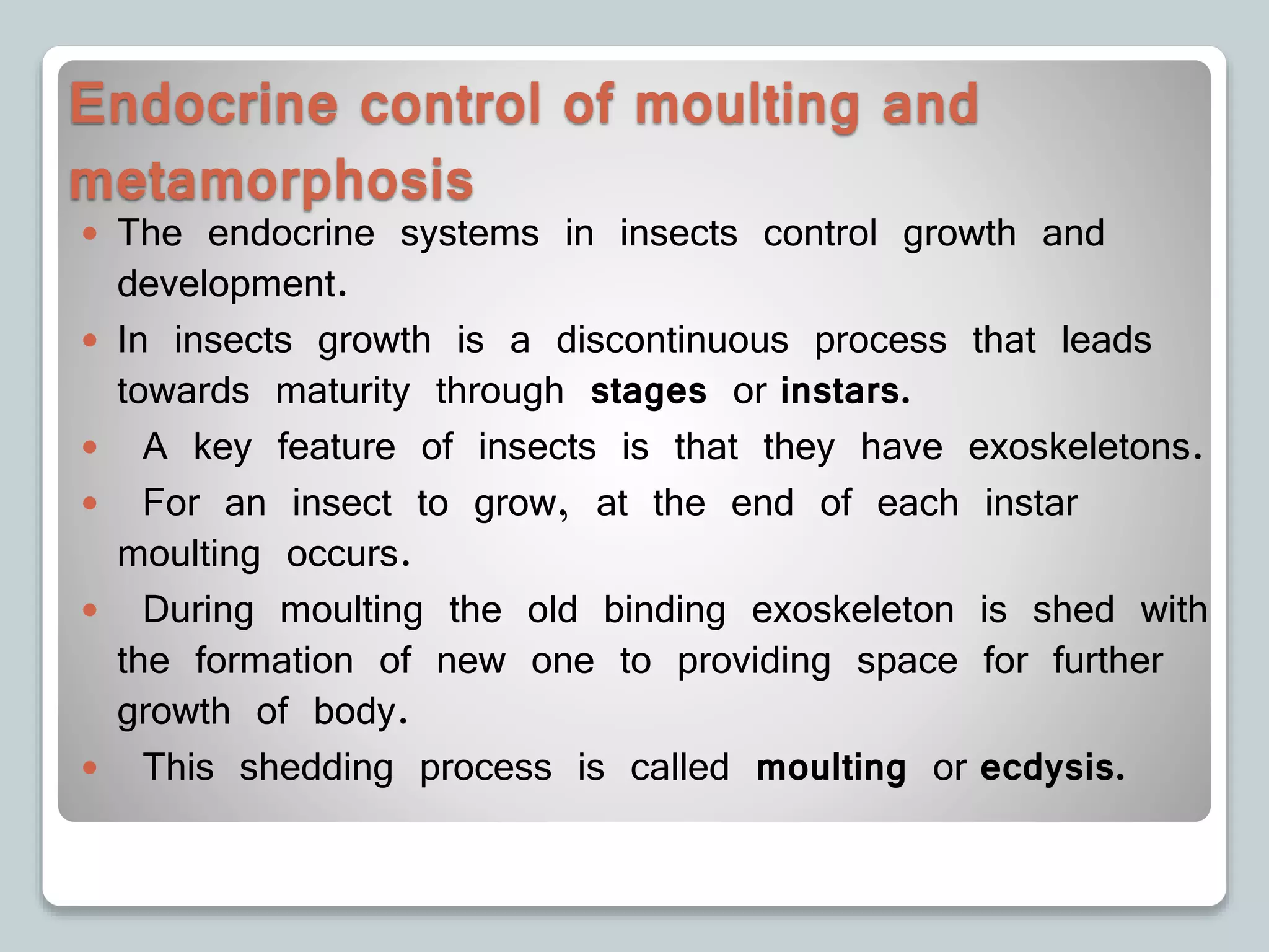 Insect And Crustacean Endocrinology | PPTX