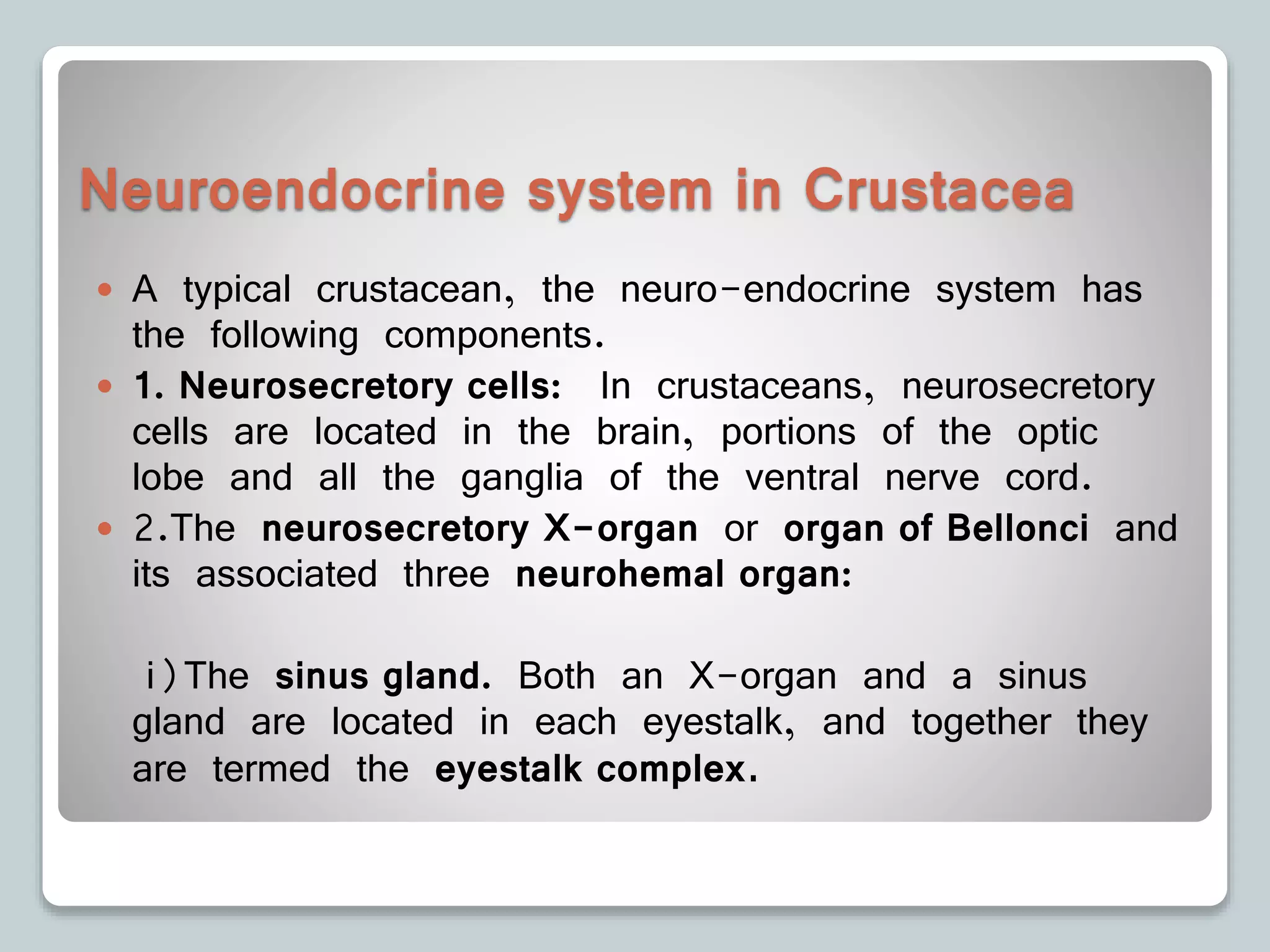 Insect And Crustacean Endocrinology | PPTX