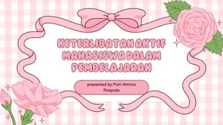keterlibatan aktif mahasiwa dalam pembelajaranpdf | PDF