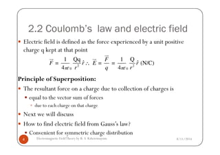 Electromagnetic Field Theory: Electrostatics | PDF