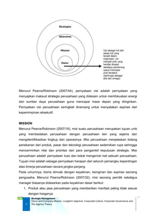 Vision and Company Mission, Long Term Objective, Corporate Culture ...