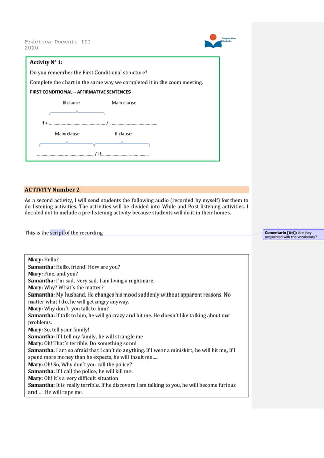Didactic unit 1 | PDF