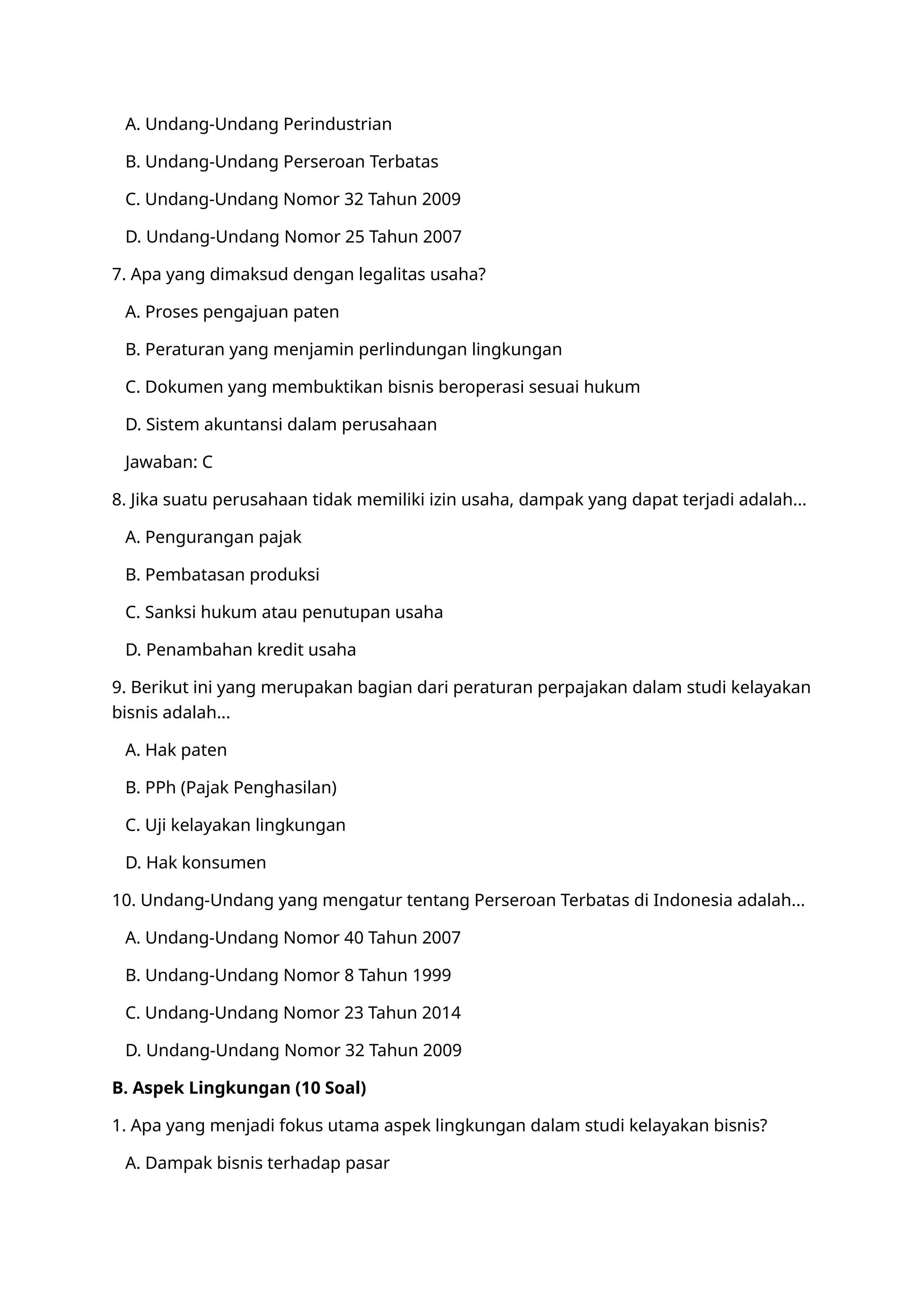 2 Soal Kuis aspek hukum dan lingkungan.docx