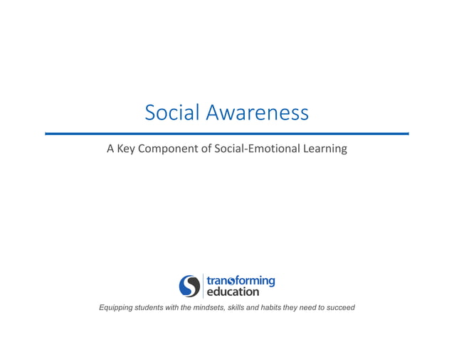 Social Awareness Presentation | PPTX | Professional School ...