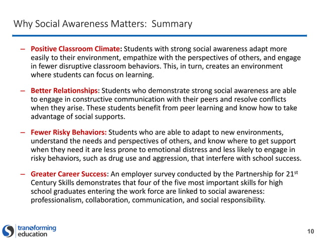 Social Awareness Presentation | PPTX | Professional School ...