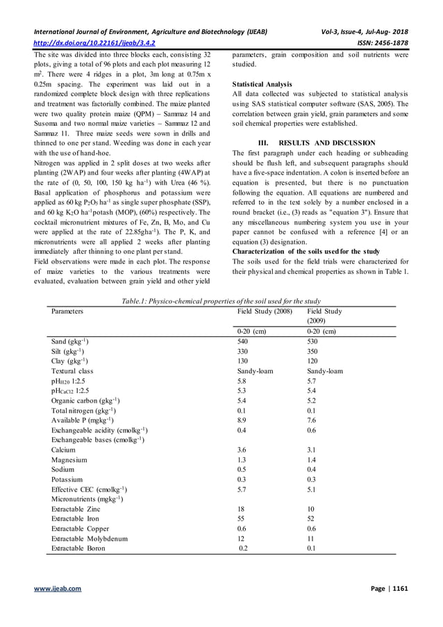 Soil - Plant Nutrient Correlation Analysis of Maize Varieties at the ...